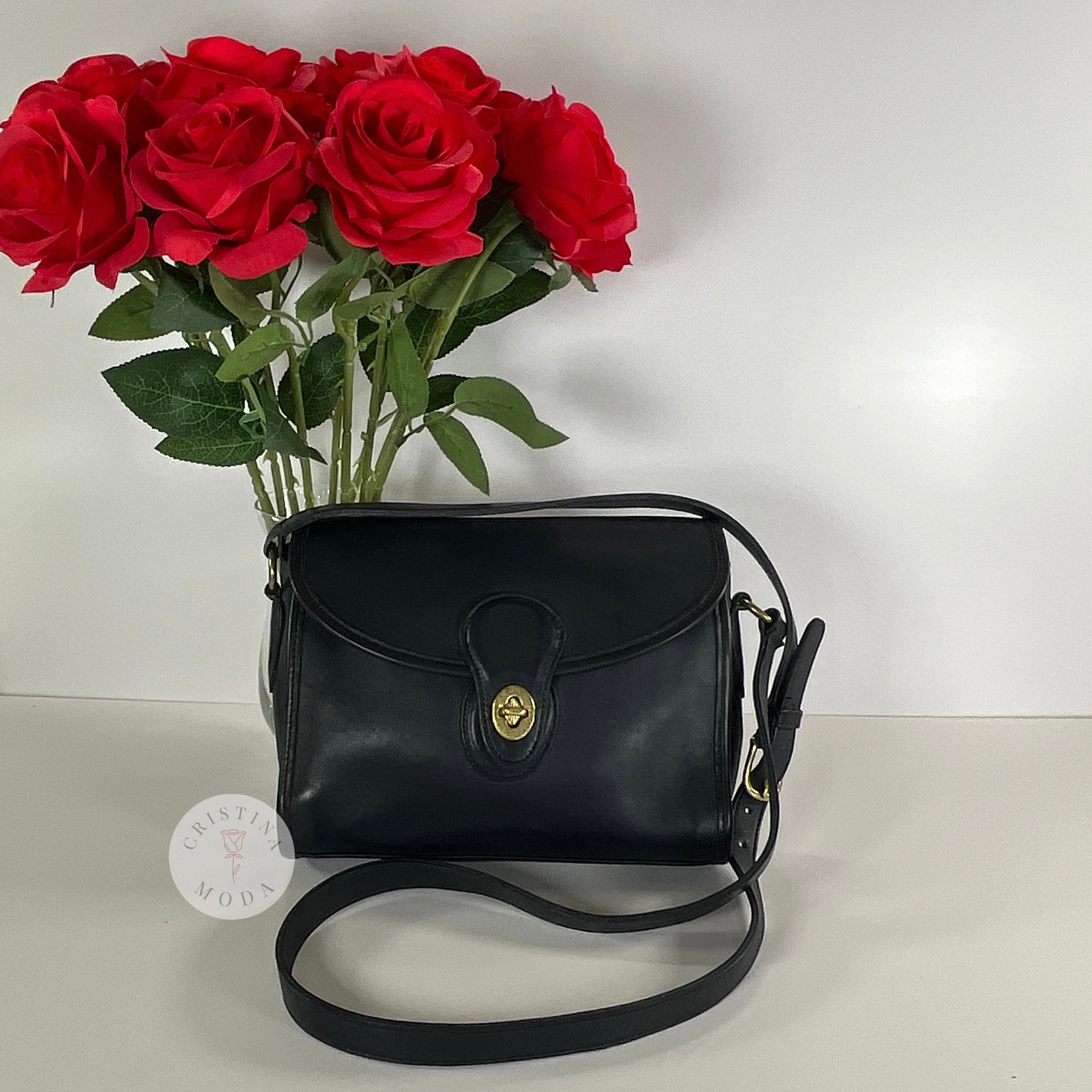 Vintage Coach Devon Bag 9908 Navy USA 1994 – Cristina Moda Vintage